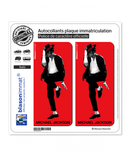 Michael Jackson - King of Pop | Autocollant plaque immatriculation