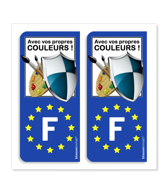 Autocollant Plaque Immatriculation Personnalise