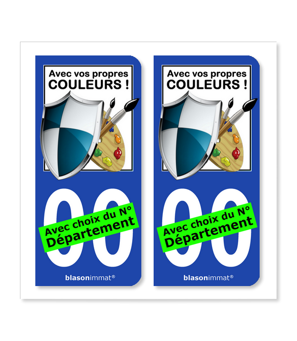 Autocollant Plaque Immatriculation Personnalise
