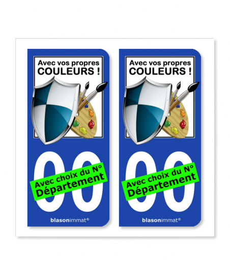 Autocollant Plaque Immatriculation Personnalise