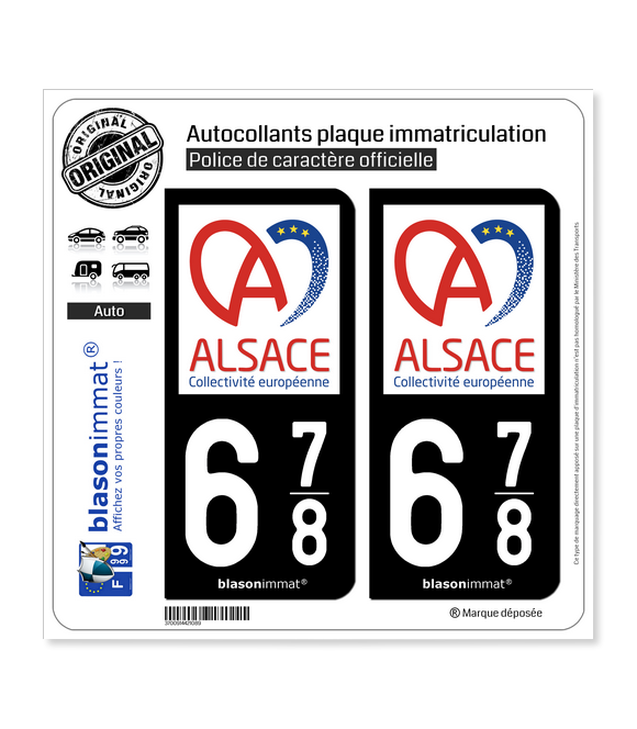Autocollant Plaque Immatriculation Personnalisee