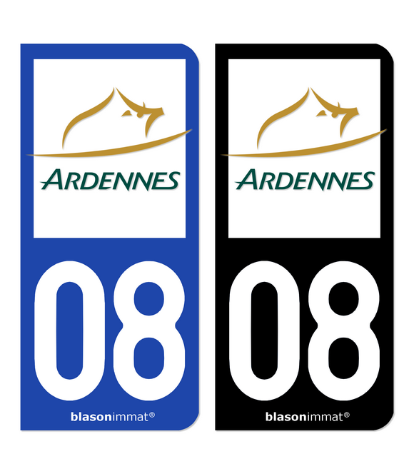 Grand Est - Plaques immatriculation et autocollant